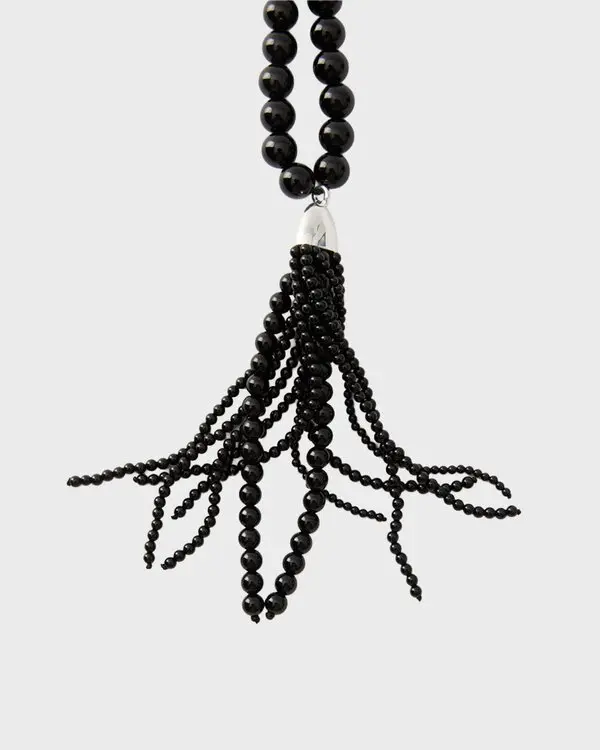JULIETTA Delfina Tasseled Necklace - Black