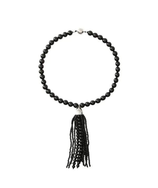 JULIETTA Delfina Tasseled Necklace - Black