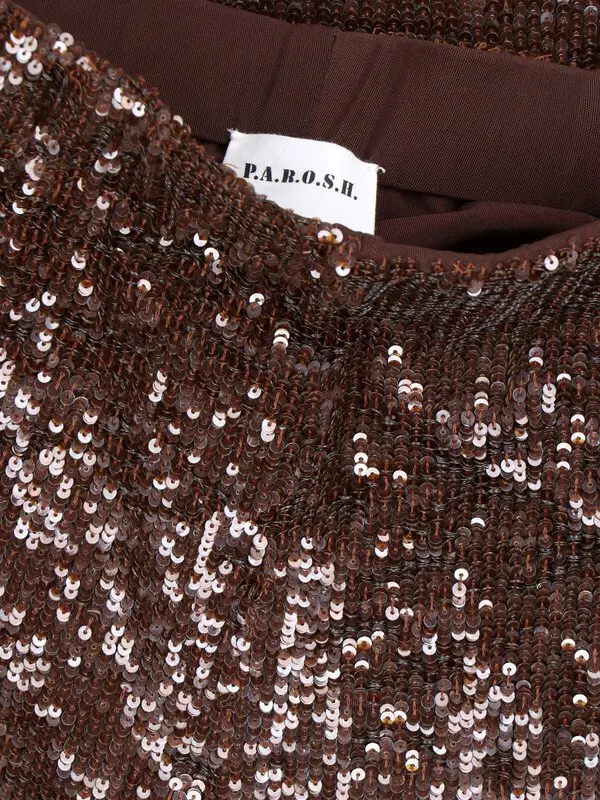P.a.r.o.s.h Sequin Pants - Brown