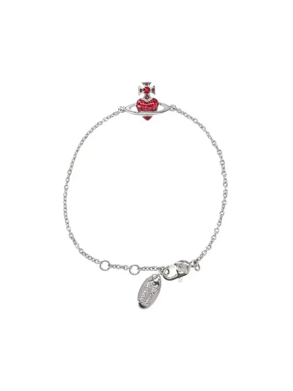 VIVIENNE WESTWOOD Diamante Heart Bracelet - Silver