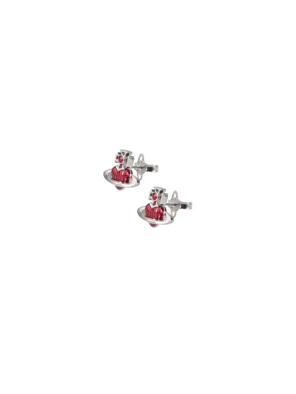 VIVIENNE WESTWOOD Diamante Heart Earrings - Red