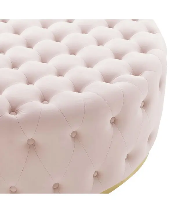 MODWAY Ensconce Tufted Performance Velvet Round Ottoman