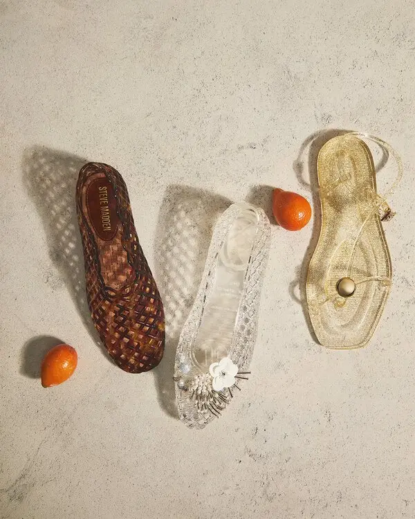 HEAVENLY JELLY Camelia Sequin & Imitation Pearl Jelly Shoes