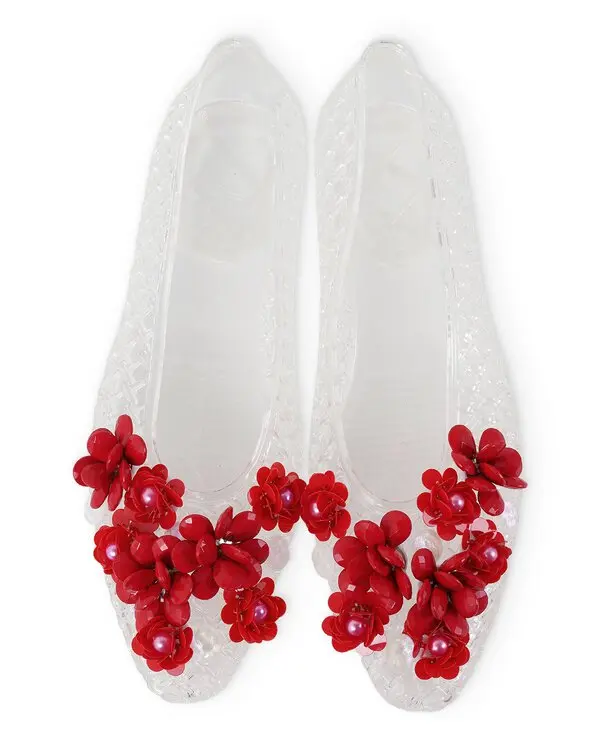 HEAVENLY JELLY Nova Sequin Flower Jelly Shoes