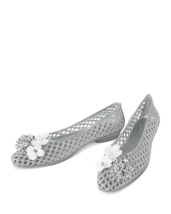 HEAVENLY JELLY Vow Sequin Flower Jelly Shoes