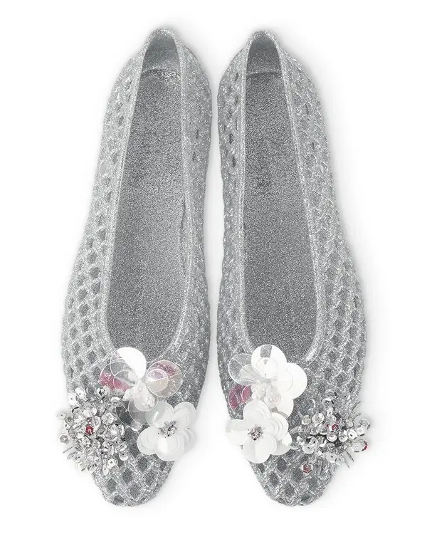 HEAVENLY JELLY Vow Sequin Flower Jelly Shoes