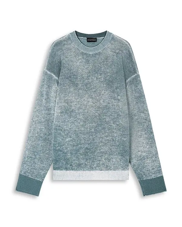 Emporio Armani Virgin Wool Blend Printed Sweater
