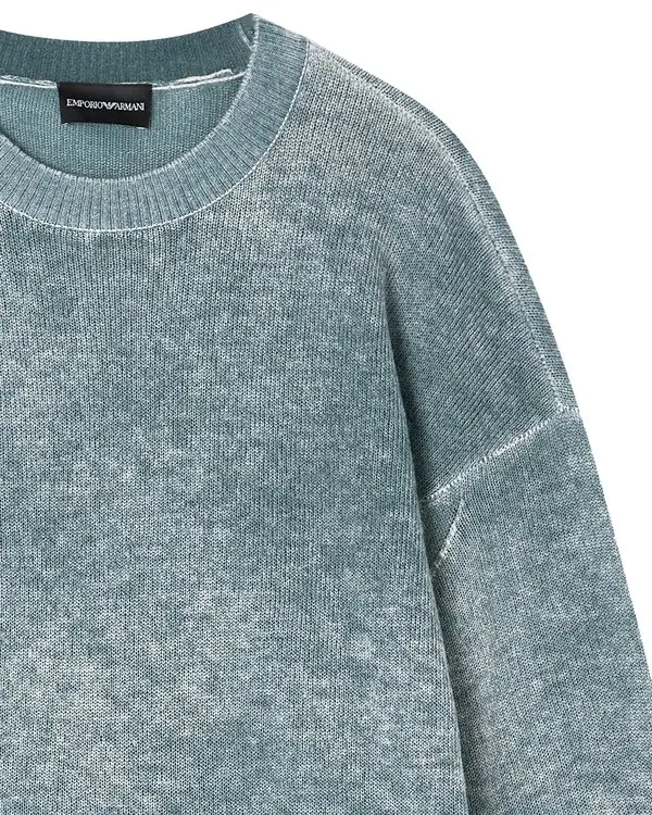 Emporio Armani Virgin Wool Blend Printed Sweater