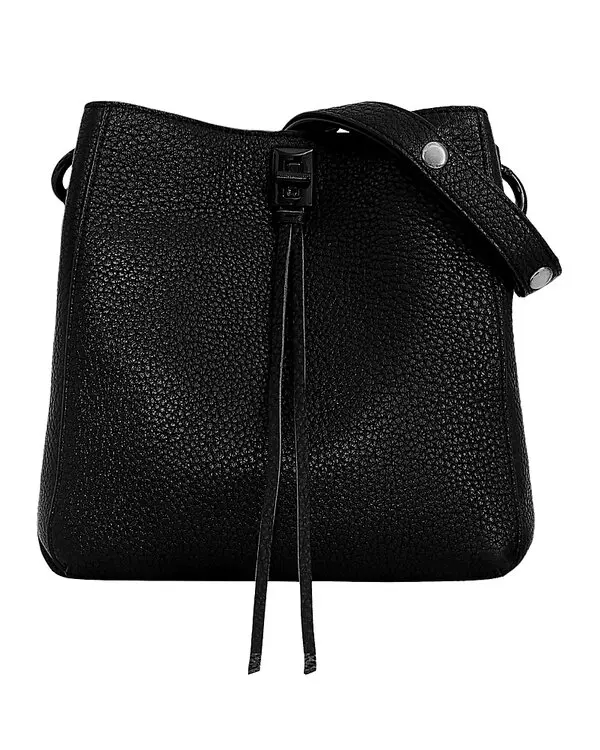 Rebecca Minkoff Darren Medium Pebbled Leather Shoulder Bag - Black