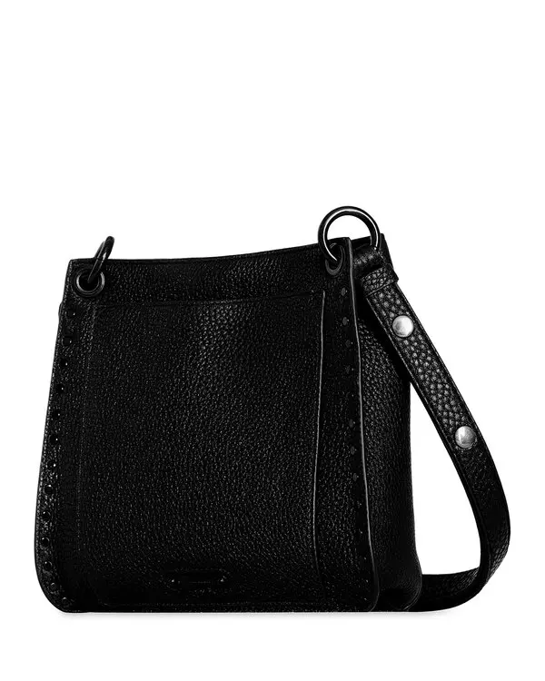 Rebecca Minkoff Darren Medium Pebbled Leather Shoulder Bag - Black