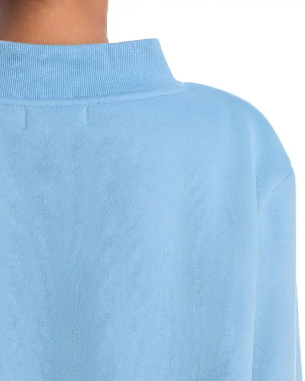 PARKE Varsity Mock Neck Fleece Sweatshirt