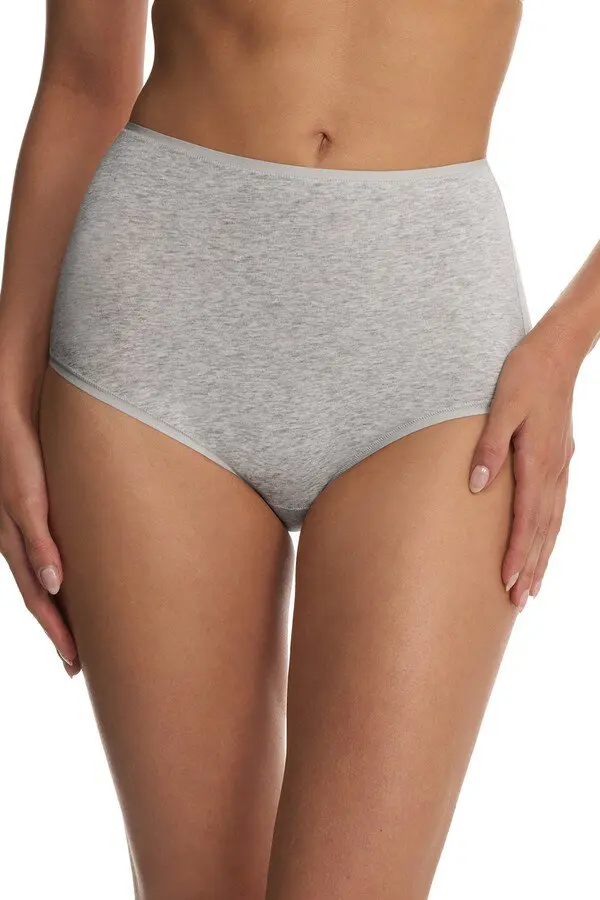 Natori Bliss Bare Cotton High Waist Brief - Grey