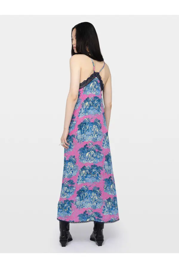 Zadig&Voltaire Risty Printed Viscose Dress With Lace - Red