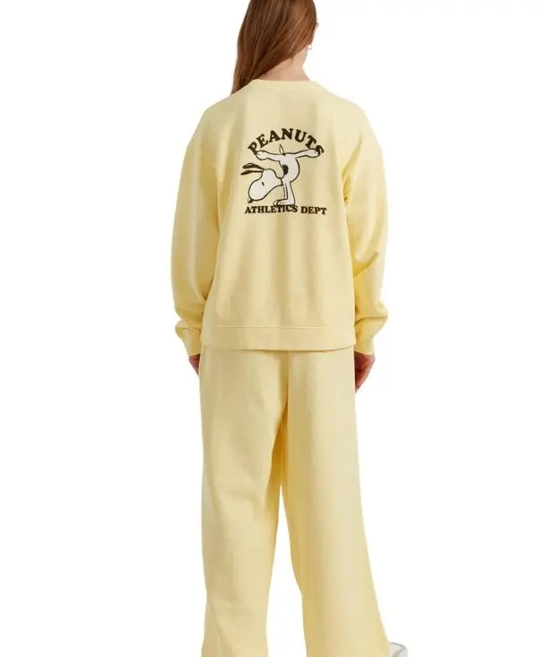 Chinti & Parker Cotton Peanuts Athletics Sweatshirt - Lemon
