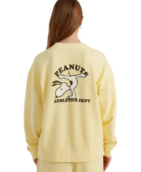 Chinti & Parker Cotton Peanuts Athletics Sweatshirt - Lemon