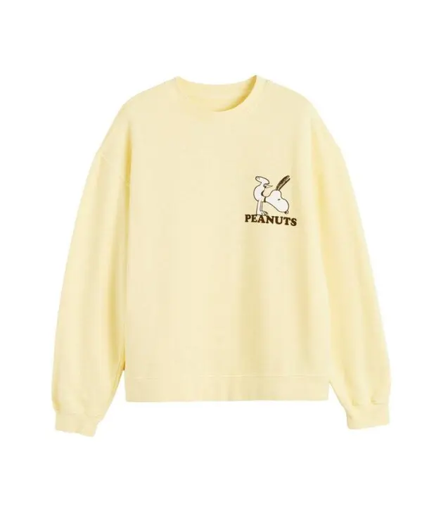 Chinti & Parker Cotton Peanuts Athletics Sweatshirt - Lemon