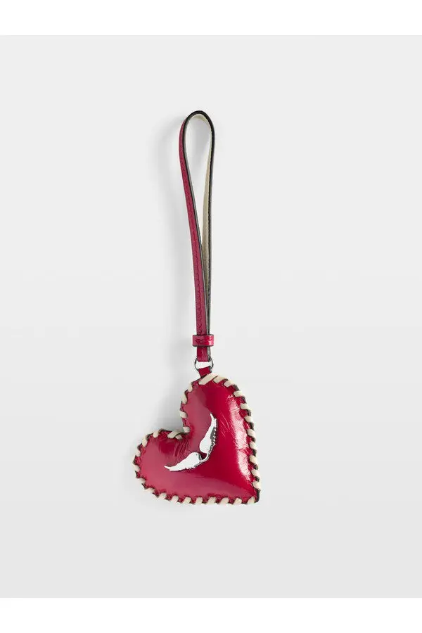 Zadig&Voltaire Keyring Heart Tag - Natural