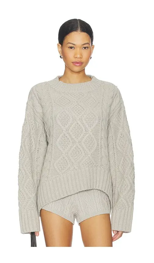 Lioness Liaison Cable Knit Pullover - Ash