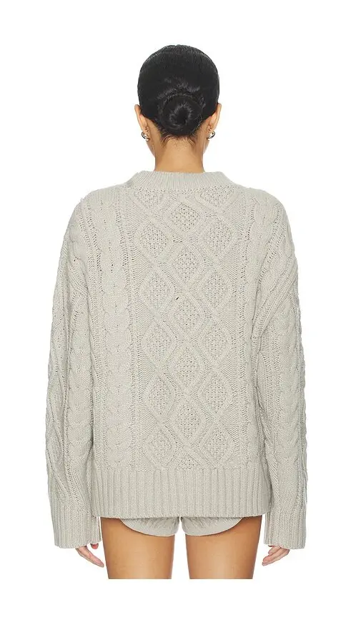 Lioness Liaison Cable Knit Pullover - Ash