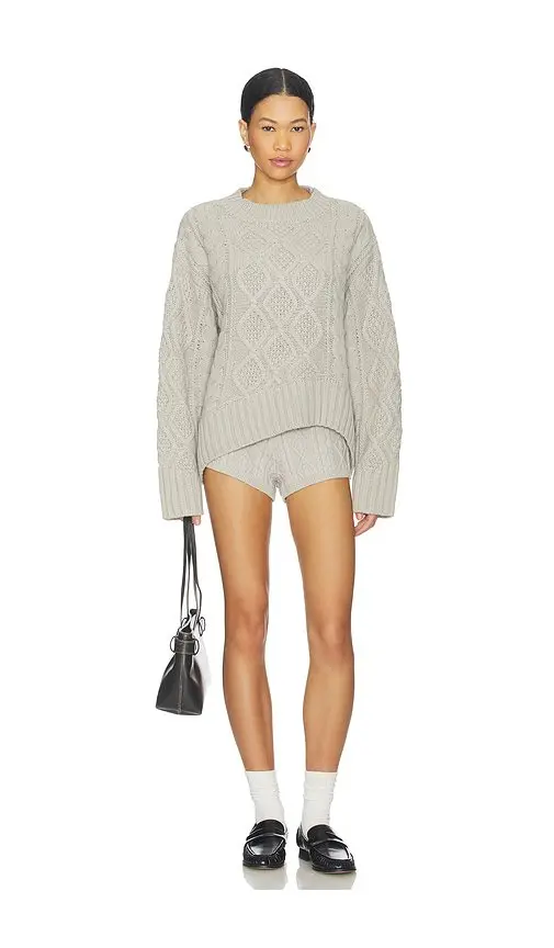 Lioness Liaison Cable Knit Pullover - Ash