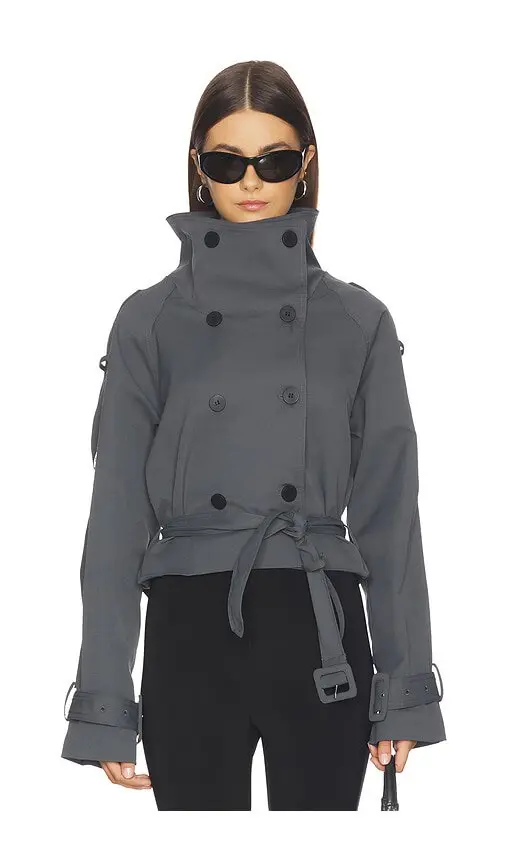 Lioness Cropped Trench - Olive