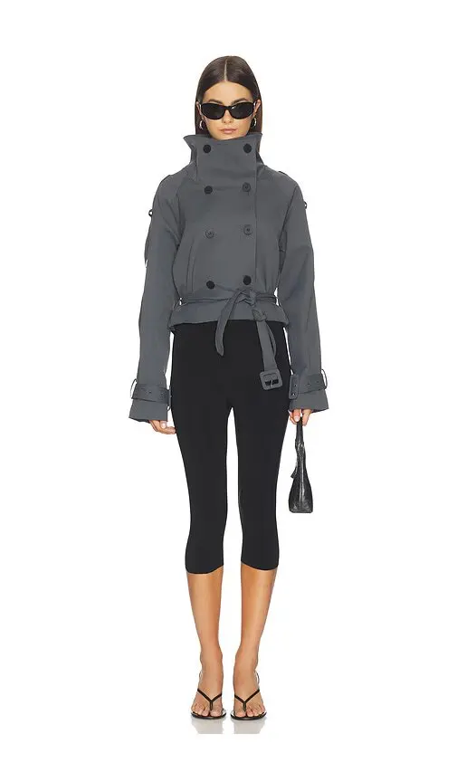 Lioness Cropped Trench - Olive