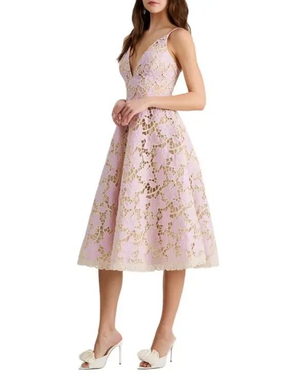 pink lace maternity dress Danica Lace Off Shoulder Maternity Gown