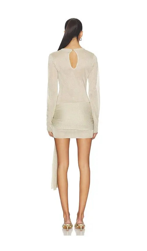 Lioness Metallic Knit Mini Dress