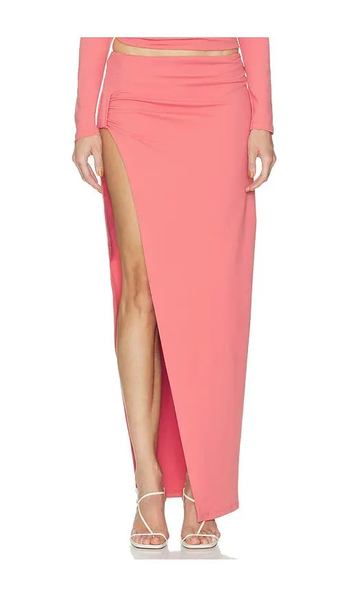 Susana Monaco Side Gathered Skirt - Rosa