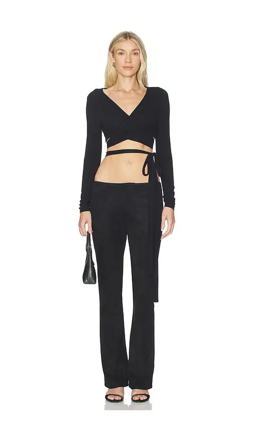 Lioness Long Sleeve Wrap Blouse
