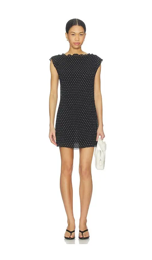 Lioness Mariner Mini Dress - Noir Polka