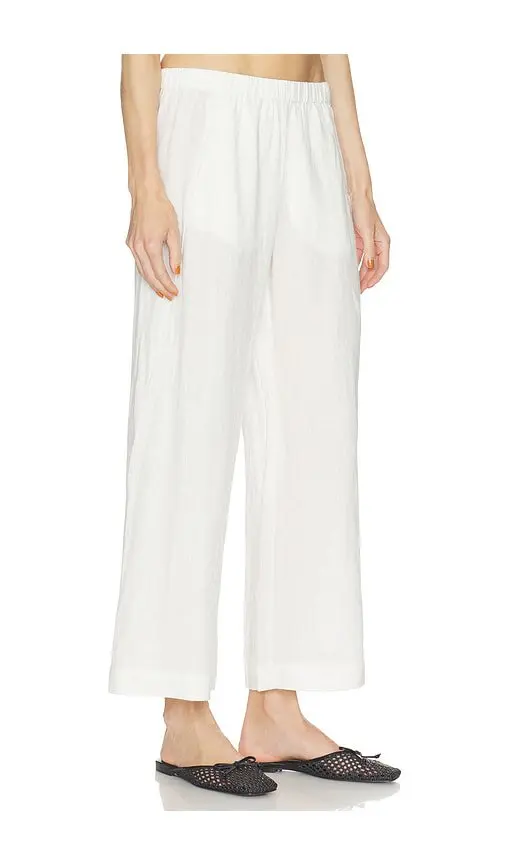 Velvet By Graham & Spencer Lola Woven Linen Pant - Chalk