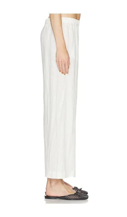 Velvet By Graham & Spencer Lola Woven Linen Pant - Chalk