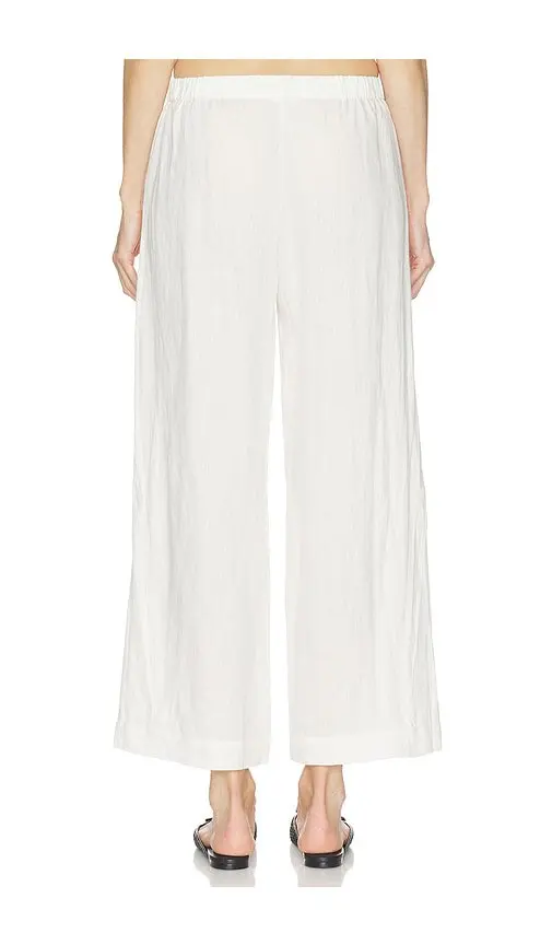 Velvet By Graham & Spencer Lola Woven Linen Pant - Chalk
