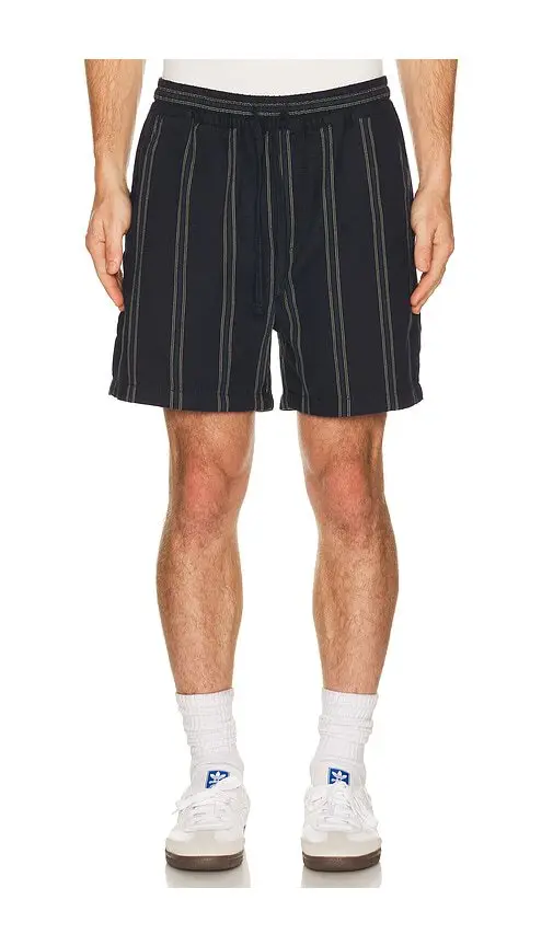 LES DEUX Lawson Stripe Shorts - Dark Navy