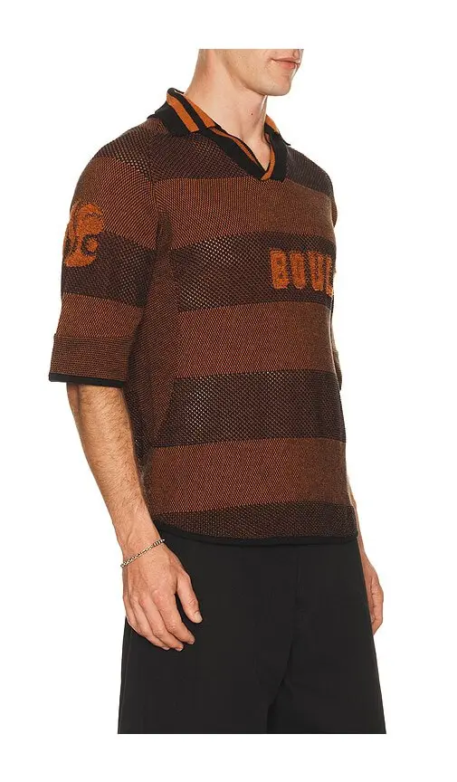 ISA BOULDER Boulder Line Polo Shirt In Brown