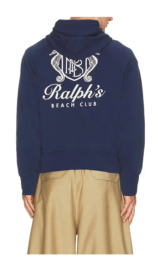 Polo Ralph Lauren Beach Club Hoodie In Navy - Dark Cobalt