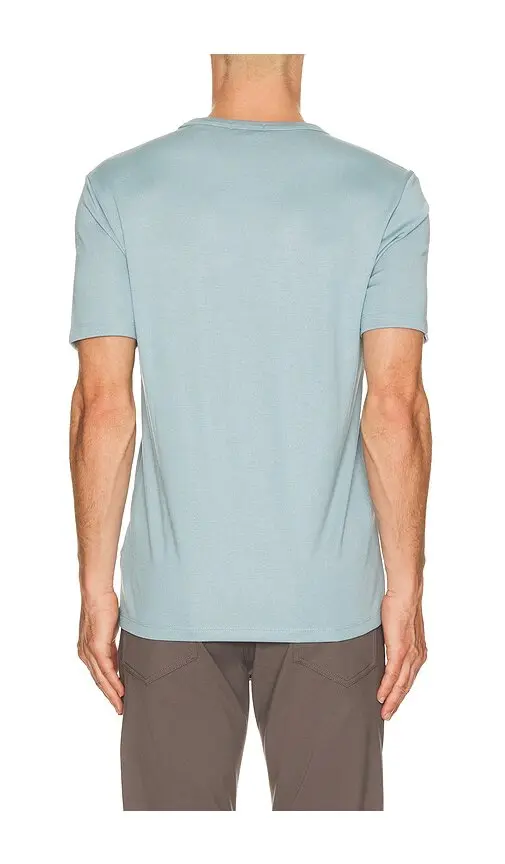 Theory Anemone Milano Essential Tee In Blue - Ocean Air