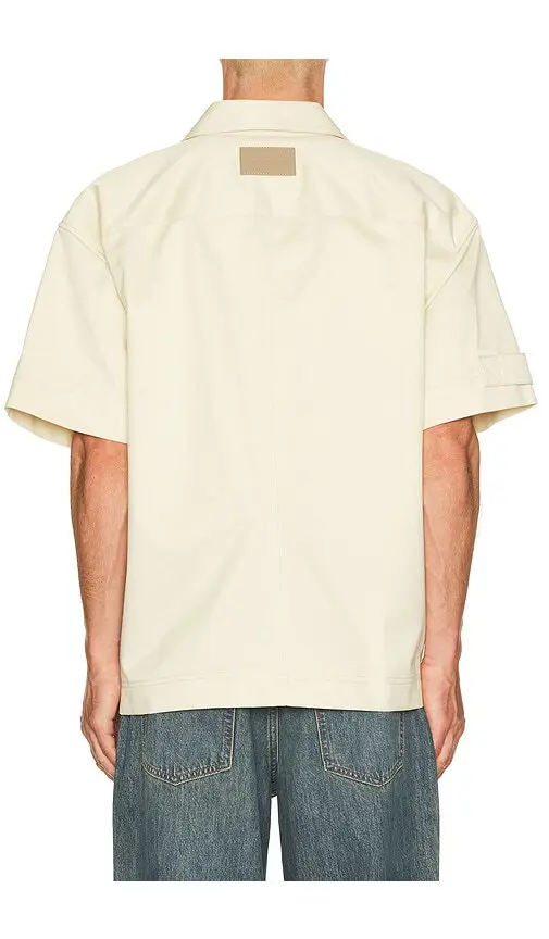 Helmut Lang Short Sleeve Loop Tape Shirt In Cream - E02