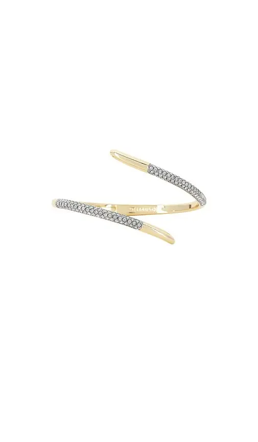 Demarson Vesey Cuff Bracelet - Gold  Gunmetal  & Crystal