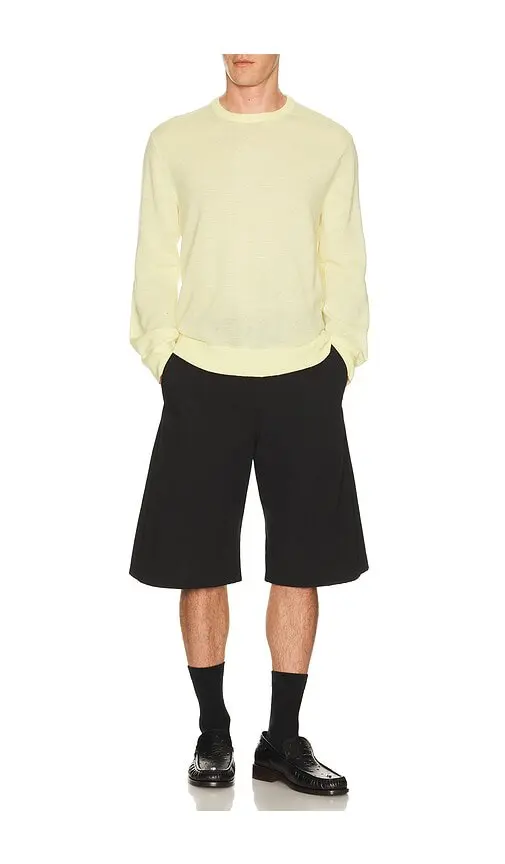 Helmut Lang Sheer Crewneck Sweater - Yellow