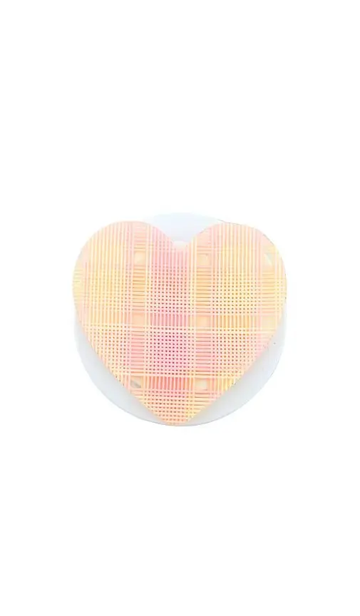 SOLAR ECLIPSE Hand-painted Plaid Heart Grip Charm In Pink - N,a