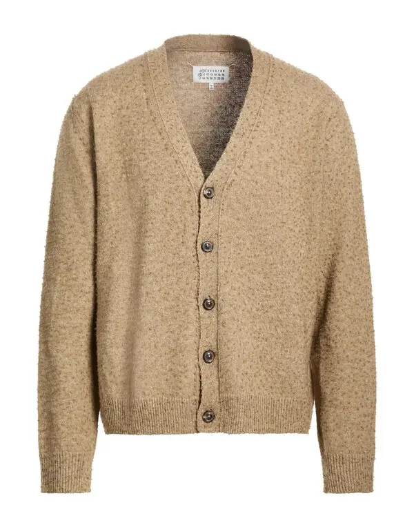MAISON MARGIELA Long Sleeve Knit Cardigan - Beige