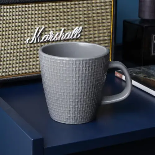 STONE + LAIN Abigael Stoneware 4-piece Mug Set - Gray