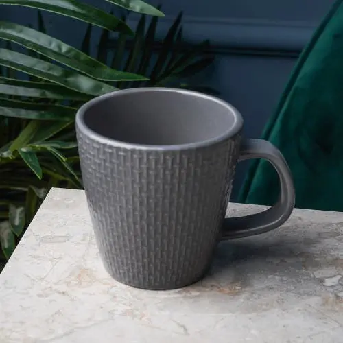 STONE + LAIN Abigael Stoneware 4-piece Mug Set - Gray