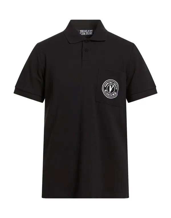 Versace Polo Shirt Size Cotton - Black