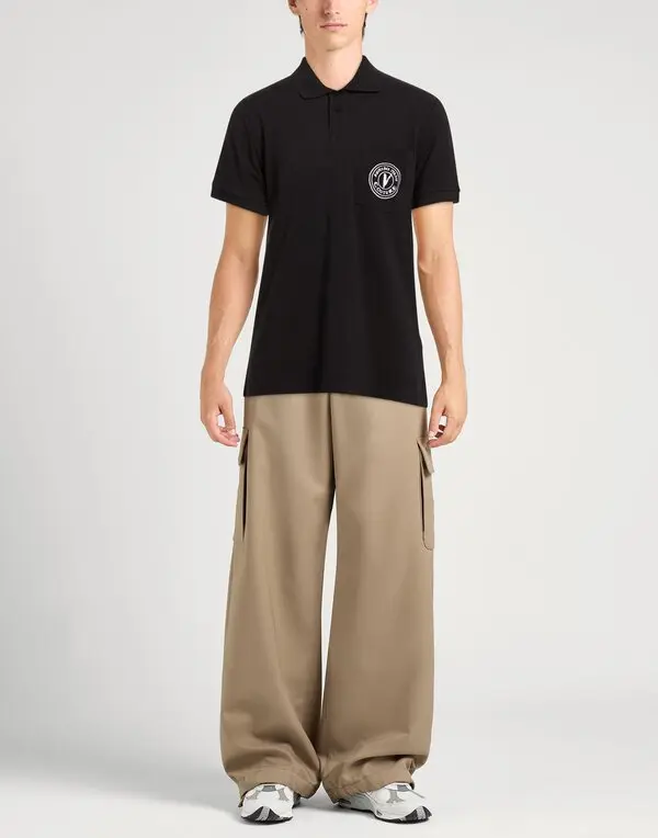 Versace Polo Shirt Size Cotton - Black
