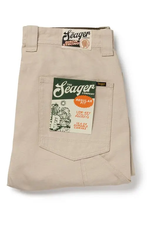 SEAGER CO Bison Cotton Canvas Carpenter Pants