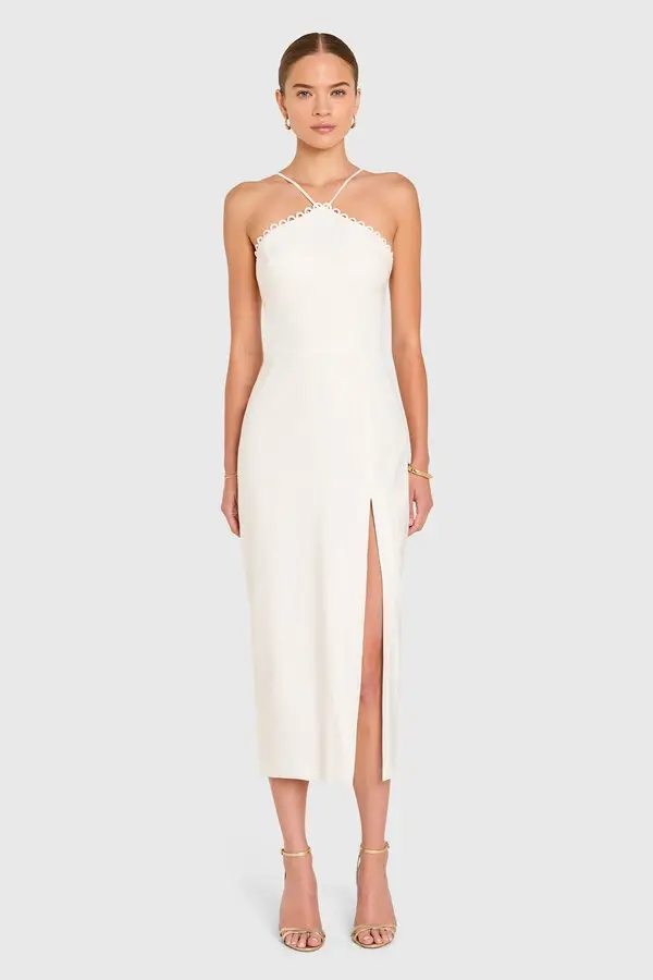 Amanda Uprichard Abby Midi Dress - Ivory