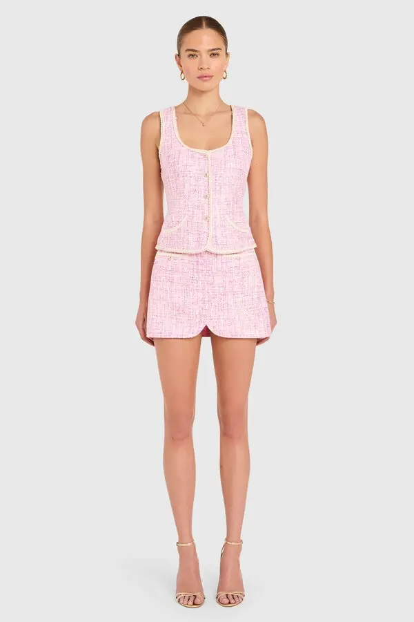 Amanda Uprichard Caligari Vest - Pink